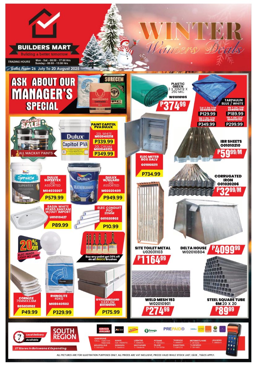 [Builders Mart - 29/07/2025] - Ends on 2025-08-21T00:00:00.000000Z