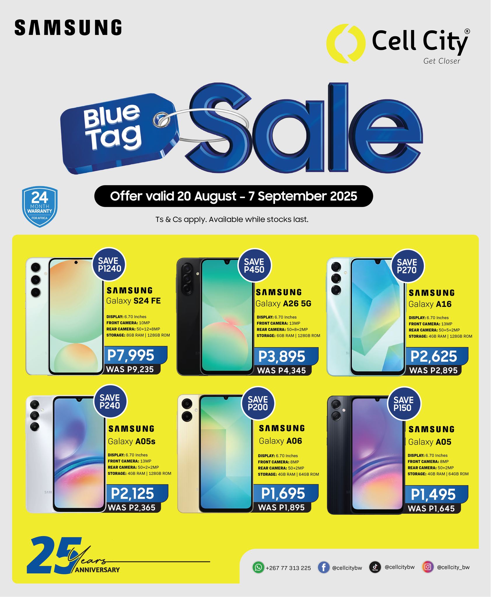 [Cell City - 26/08/2025] - Ends on 2025-09-07T00:00:00.000000Z