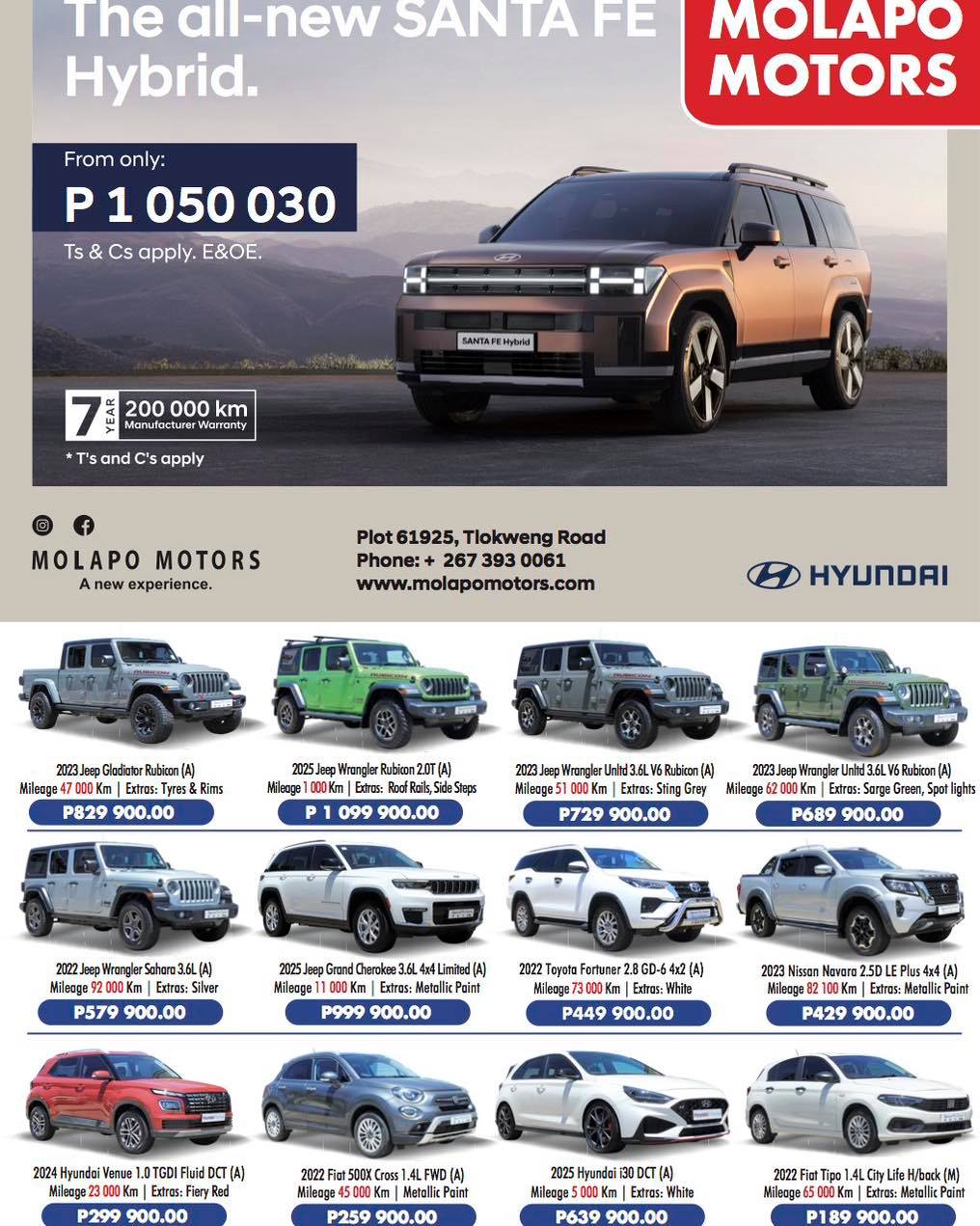 [Molapo Motors - 29/10/2025] - Ends on 2025-12-01T00:00:00.000000Z
